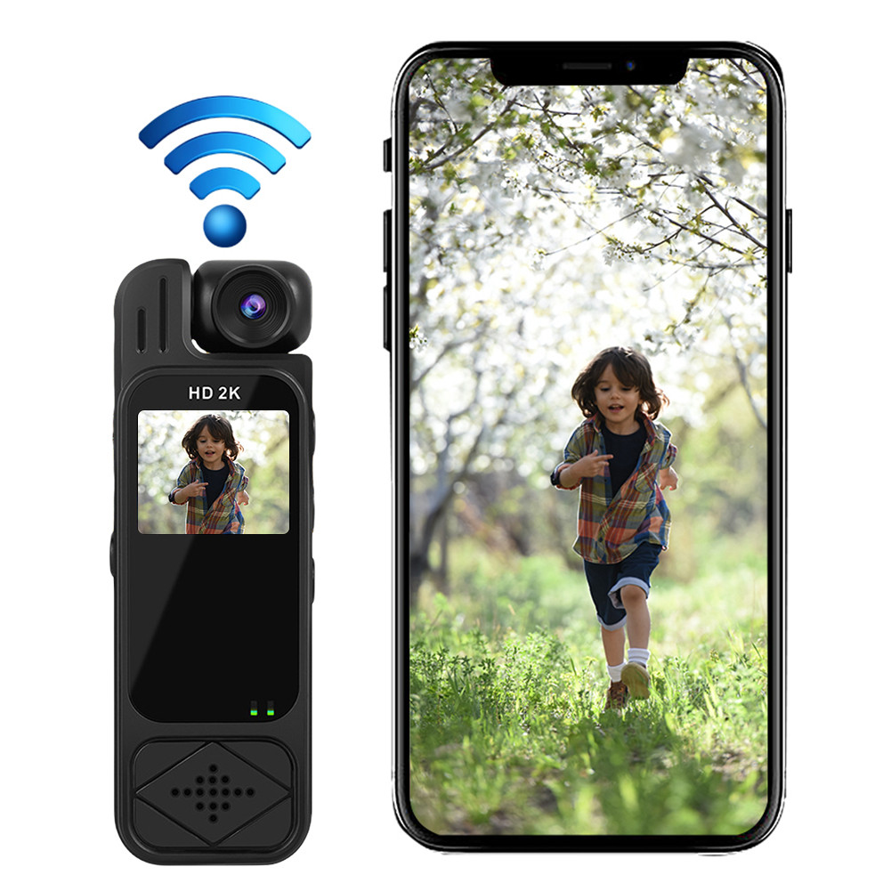 Jual 1080P/2K Mini Body Camera Night Vision Wearable Body Worn Cam WiFi ...