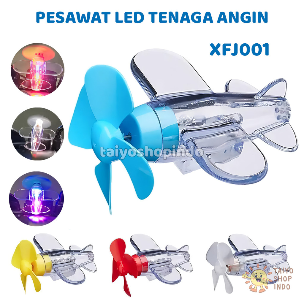 Jual TAIYO Pesawat LED Tenaga Angin Mini Airplace Propeller Light ...