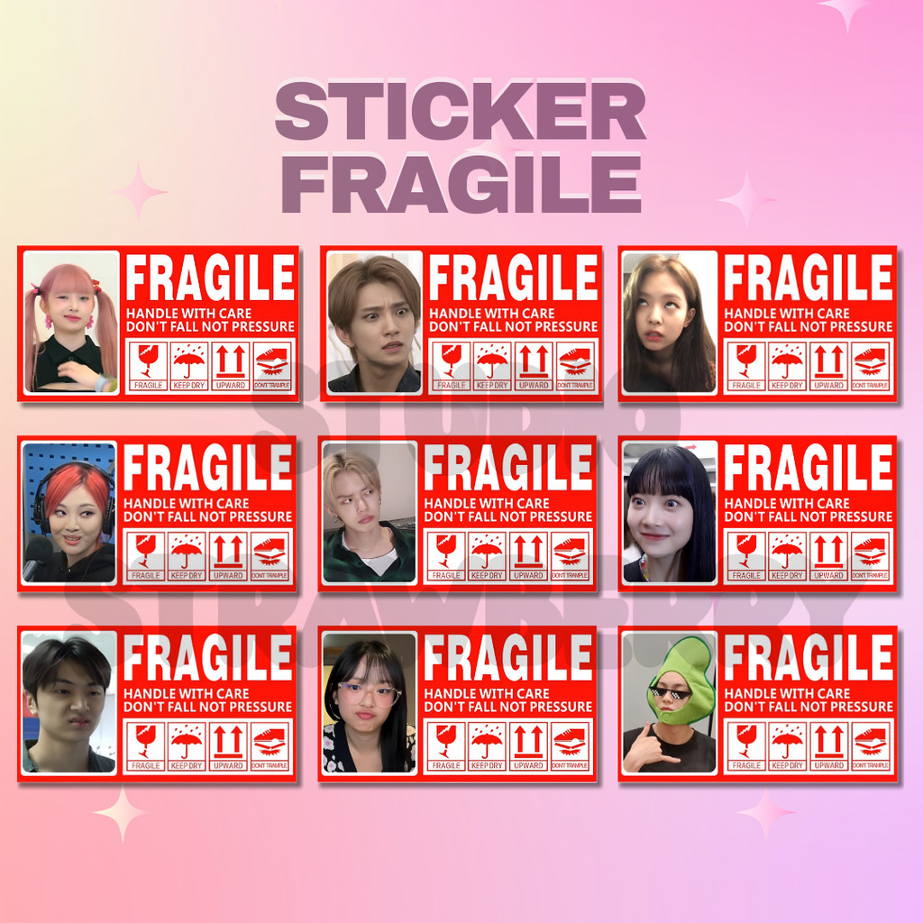 Jual Sticker Fragile Kpop Meme Funny Member Stiker Paket Jangan ...