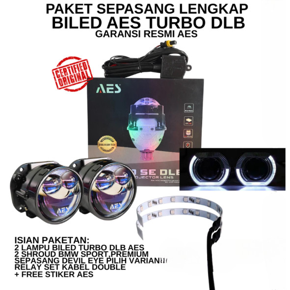 Jual PAKET BILED AES Turbo SE DLB double laser 2,5 2.5 inch Shroud BMW ...