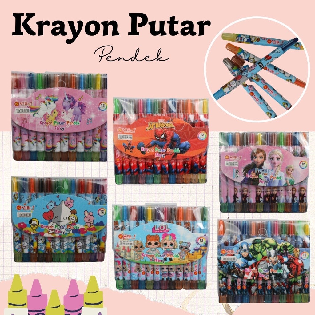 Jual Crayon Putar Vis-1 Fancy Pendek - 1011 | Shopee Indonesia