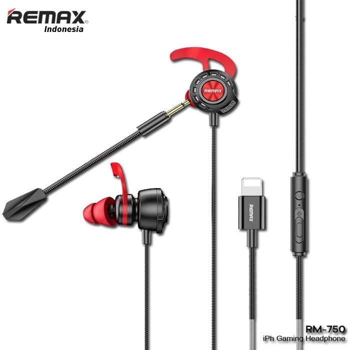 Jual Remax iPhone Gaming Headphone Black | Shopee Indonesia