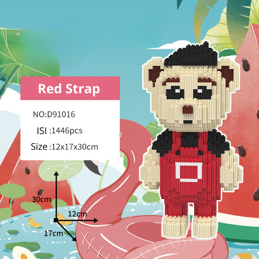Jual Nano Blocks Teddy Bear Series 3D Model, Mainan Blok Susun, DIY ...