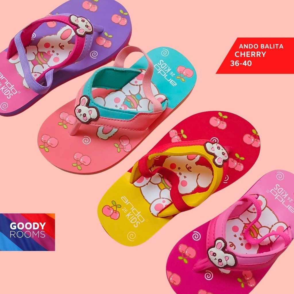 Jual Sandal Jepit Ando Girls Cherry 23 24 25 26 | Shopee Indonesia