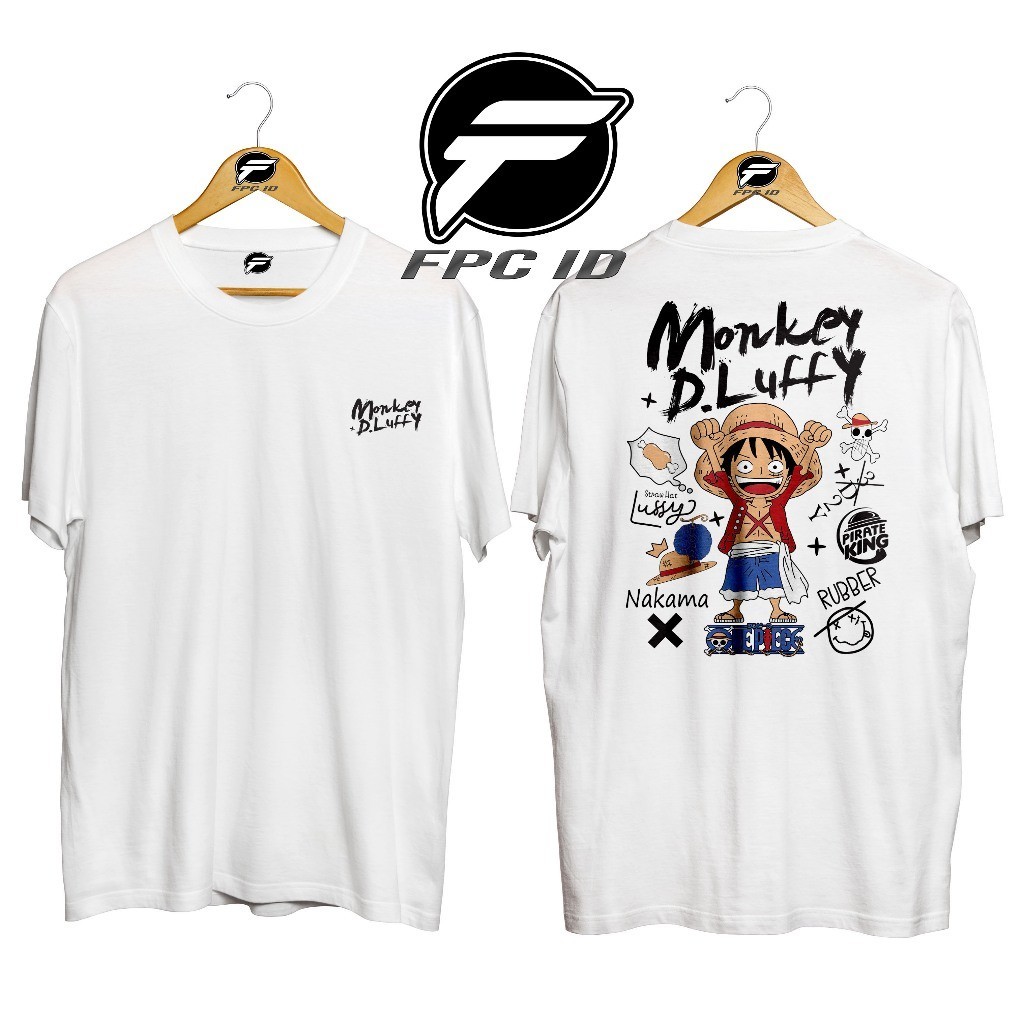 Jual Kaos Anime One Piece Monkey D Luffy Cotton Combed 30s Premium ...