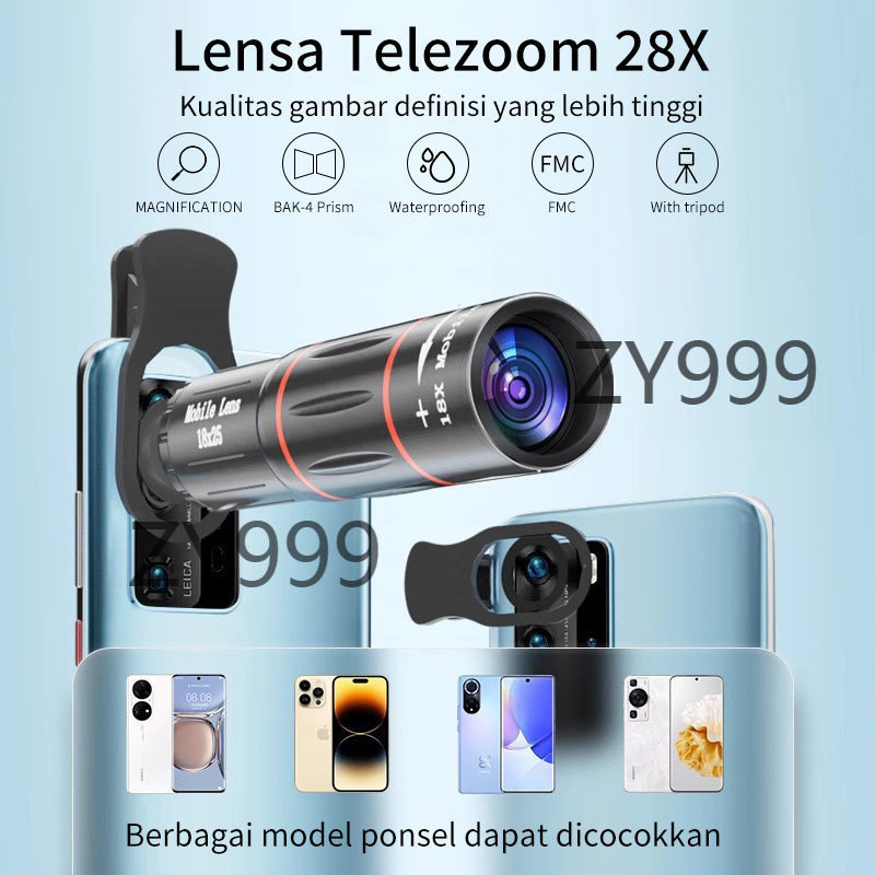 Jual Lensa Apexel 28x Zoom Tele 1000 Meter Lensa Kamera HP Lensa Apexel ...