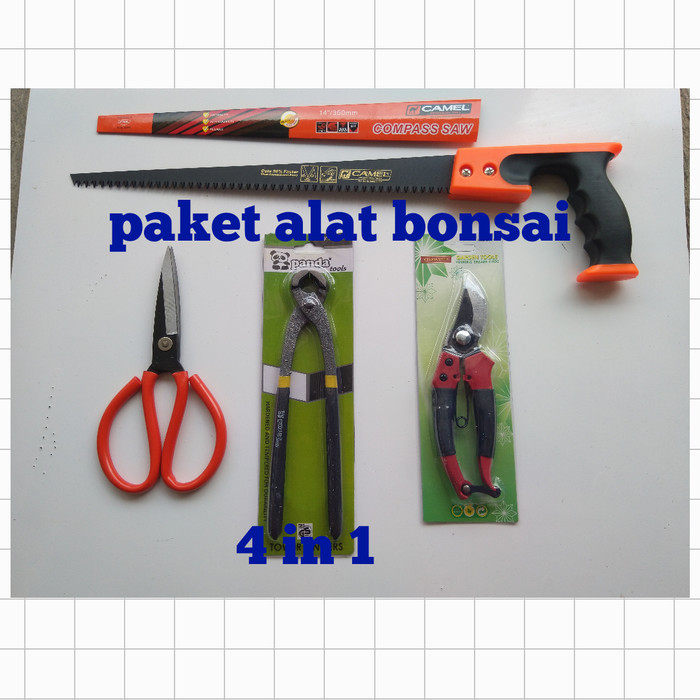 Jual paket alat bonsai 4 in 1 gergaji lancip , catut bonsai , gunting ...