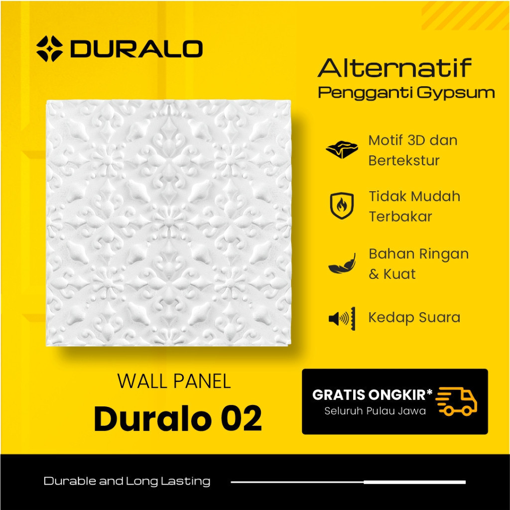 Jual (HARGA 1 PACK) Wall Panel Wall Foam wallpaper 3D Duralo 02 Pemasangan Mudah & membuat ...