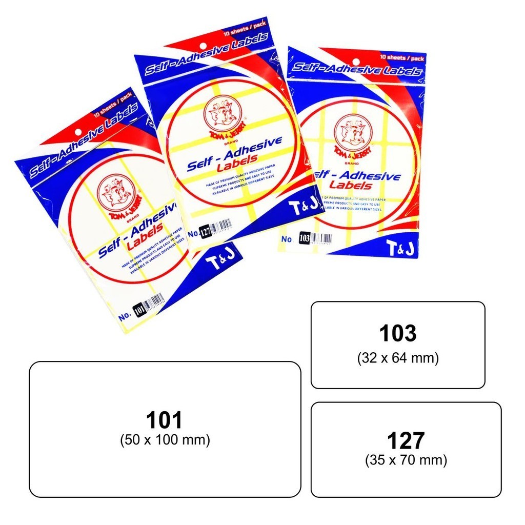 Jual Kertas Label Undangan Tom & Jerry Stiker Label Putih | Shopee ...