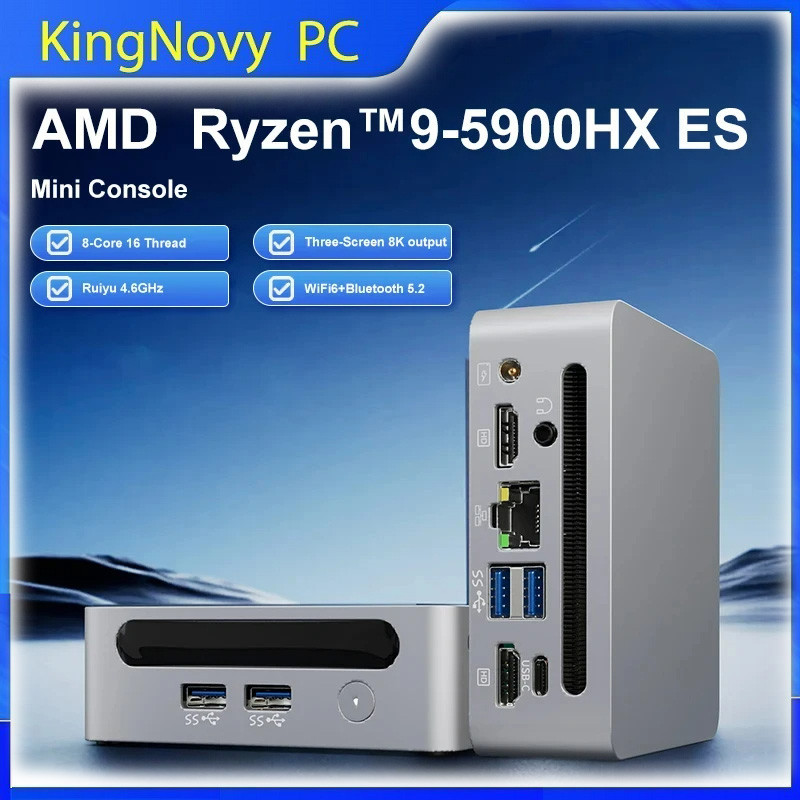 Jual Topton Cheap Mini PC AMD Ryzen 9 5900HX 5800H ES Windows 11 Mini ...