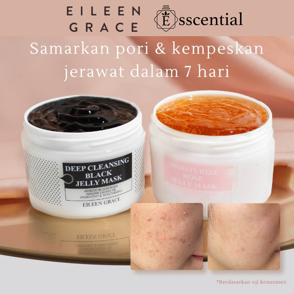 Jual EILEEN GRACE Jelly Face Mask 300ml BPOM | Deep Cleansing Black ...
