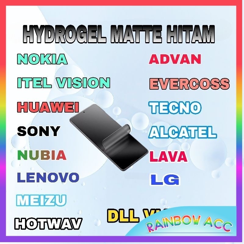 Jual HYDROGEL MATTE ANTI GLARE ALL TIPE LENGKAP SEMUA ADA PELINDUNG ...