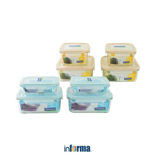 Jual Informa Glasslock Set 8 Pcs New Gift Wadah Makanan Random Food ...