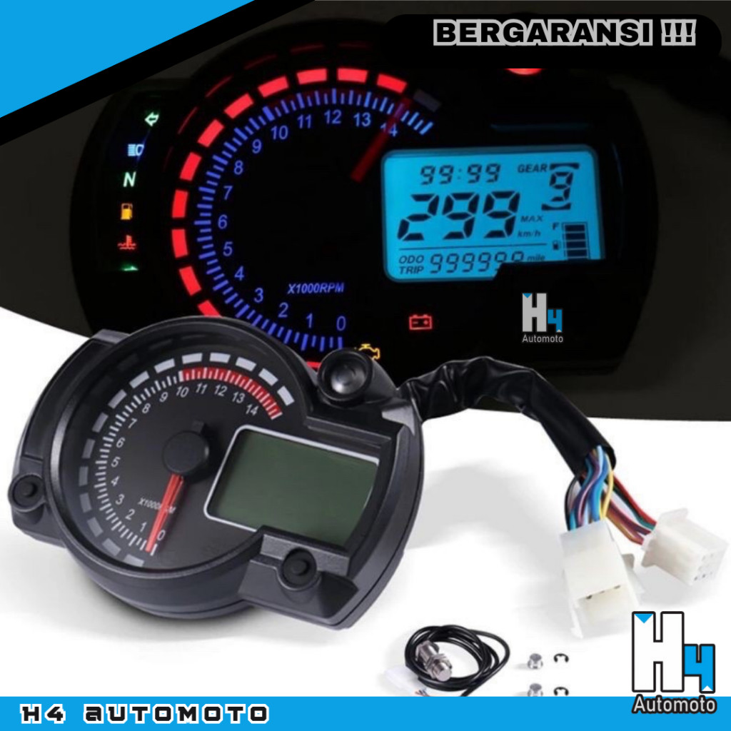Jual (COD)SPIDOMETER SPEEDOMETER DIGITAL MODEL KOSO RX2 RX2N SET SOKET DAN SENSOR KECEPATAN PNP ...