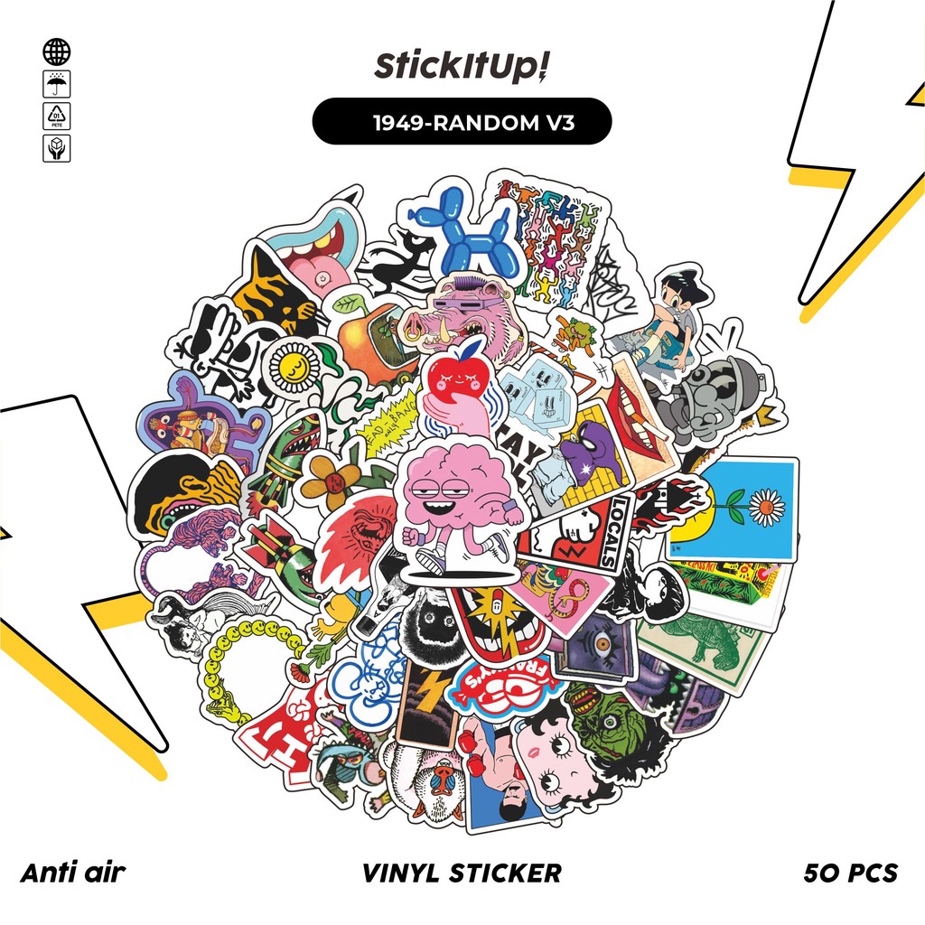 Jual COD 50 Pcs Stiker Pack Random V7 Lucu Aesthetic Vynil Waterproof ...