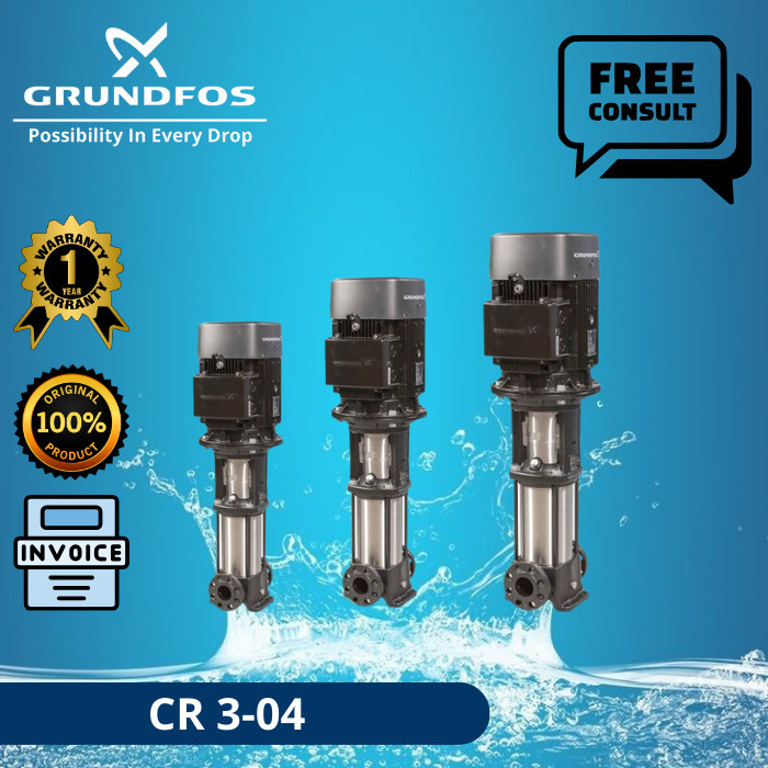 Jual Mesin Pompa Air Grundfos CR 3-04 Vertical Multi Stage | Shopee ...