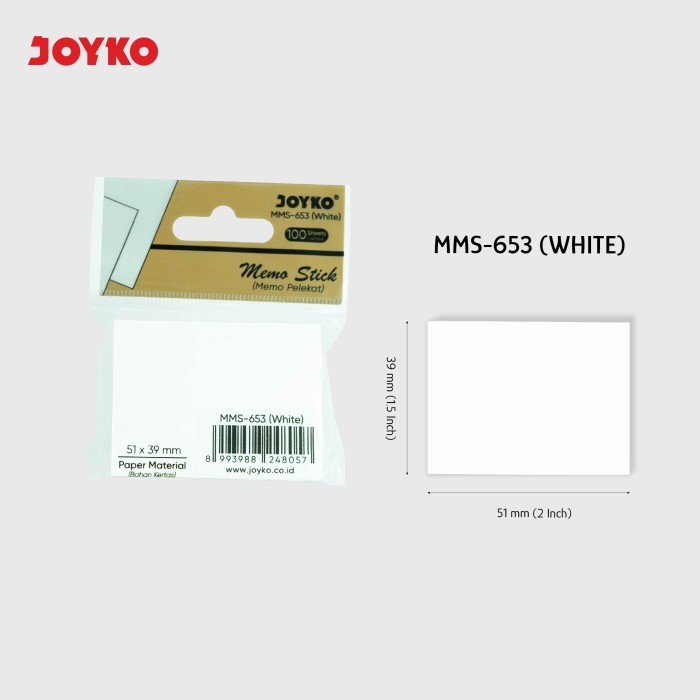 Jual JOYKO Memo Stick Sticky Note Kertas Memo Memo Tempel MMS-657 White ...