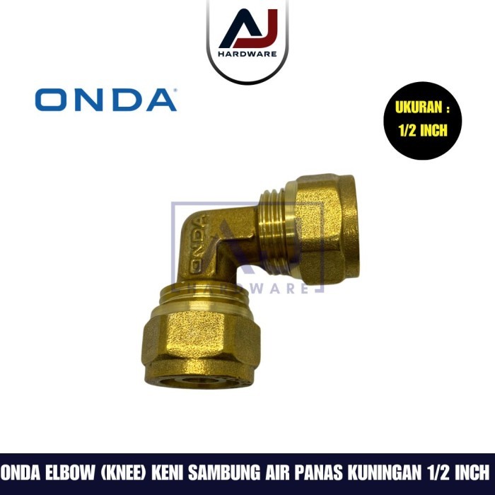 Jual Knee 1/2 Inch Onda Reducing Elbow Brass Fitting Pipa Air Panas 1/2 ...