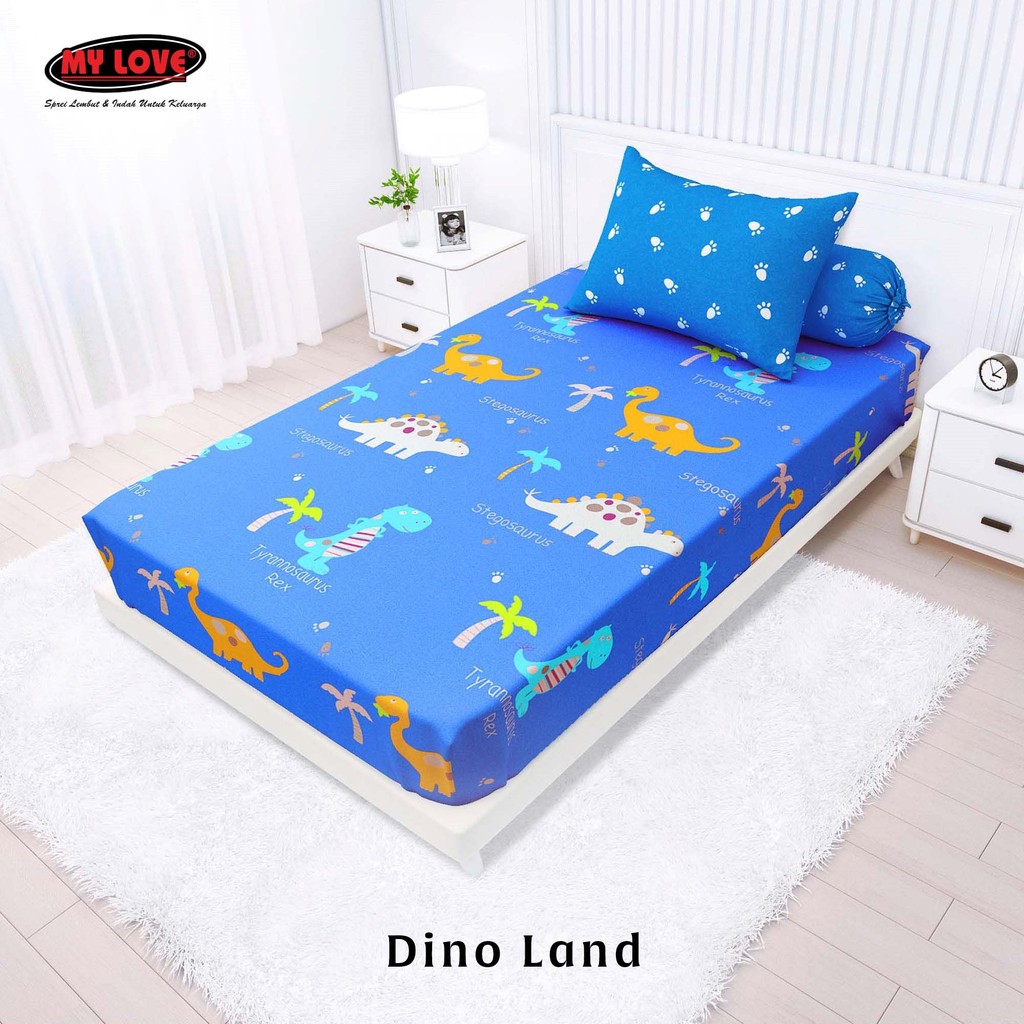 Jual ALL NEW MY LOVE Sprei Single Full Fitted 120x200 Dino Land ...