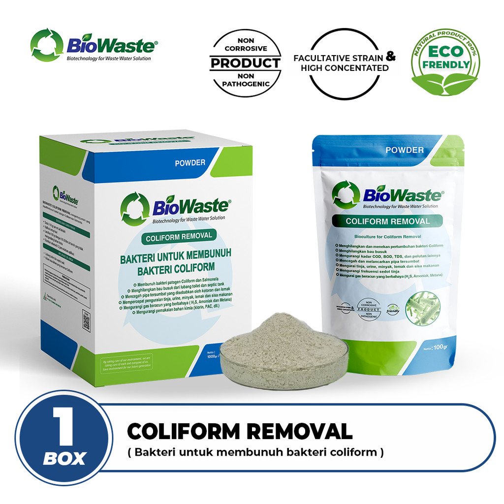 Jual Biowaste Coliform Removal 10 pcs @100gr - Pembasmi Bakteri ...
