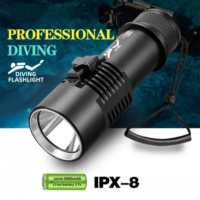 Jual Senter Selam Diving Long Range IPX8 P70 Professional Diving ...