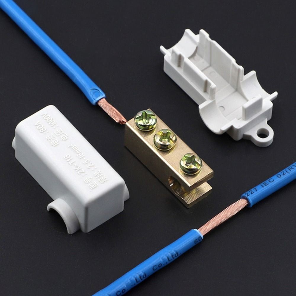 Jual 1pc Block Electrical Cable Junction Box High Power T-type Wiring ...