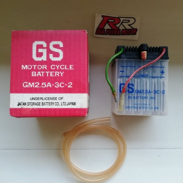 Jual aki acu accu original ori GS GM2 honda gl100 gl125 glpro glmax gl pro max 100 125 neotech ...