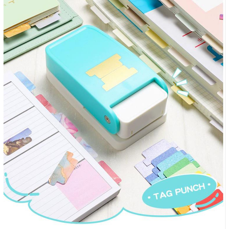 Jual Loose-leaf Separator Label Punch Self-made Index Label DIY ...