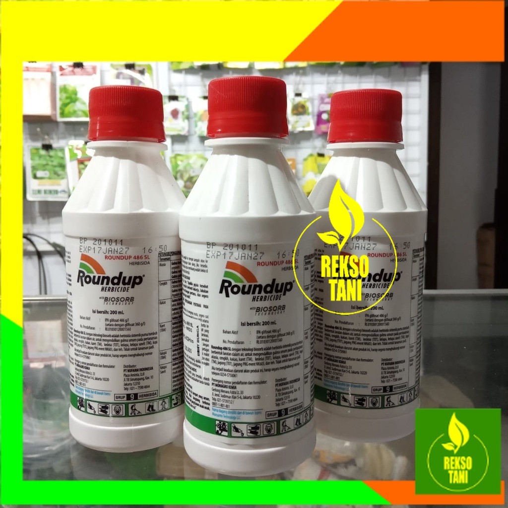 Jual Roundup 200ml Obat Pembasmi Racun Rumput Liar Gulma Herbisida ...
