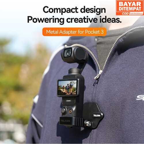 Jual ( 16 COD ) TELESIN Camera Extension Metal Frame Mount Adapter for ...