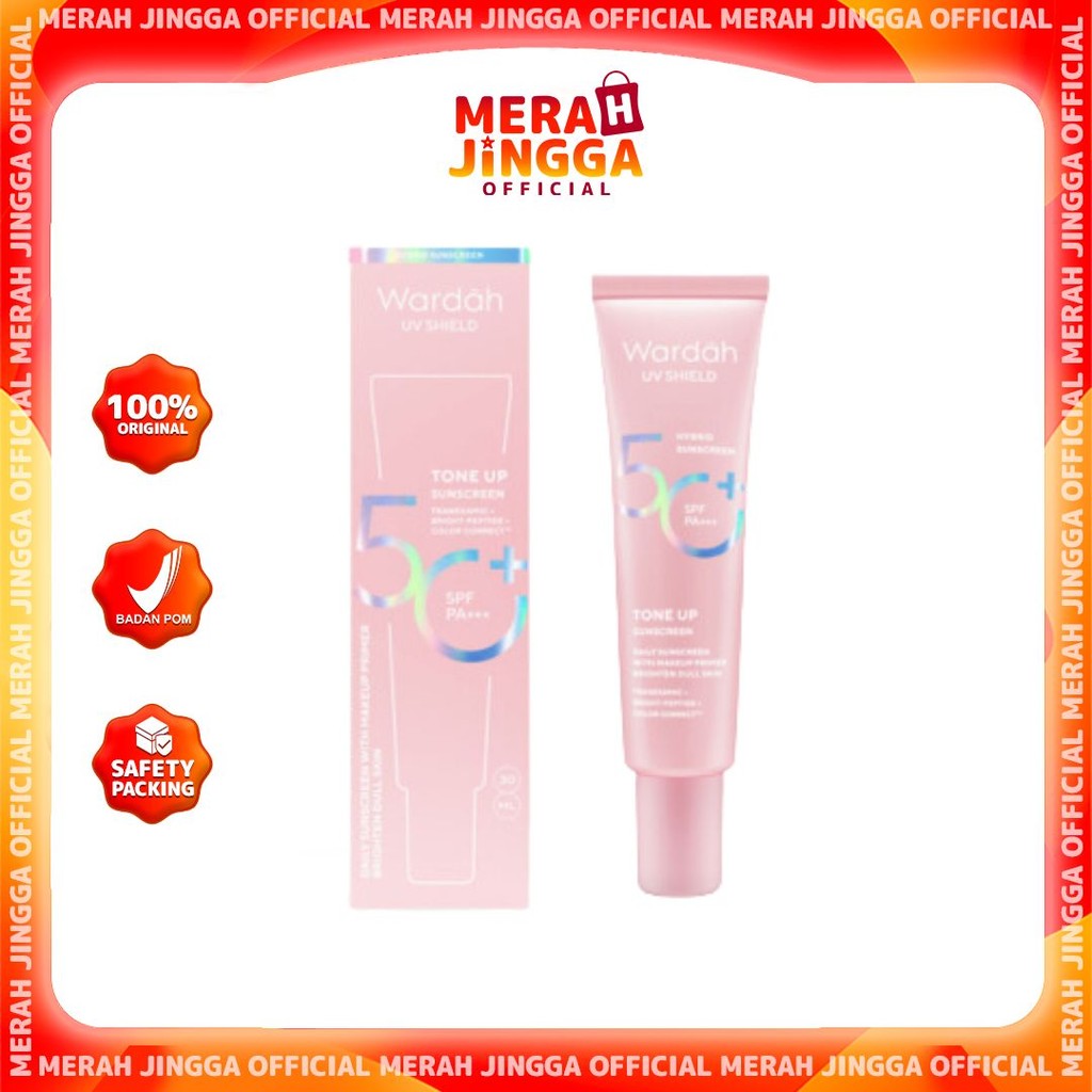 Jual NEW! Wardah UV Shield Tone Up Sunscreen SPF 50+ PA+++ - Sunscreen Wajah | Merah Jingga ...