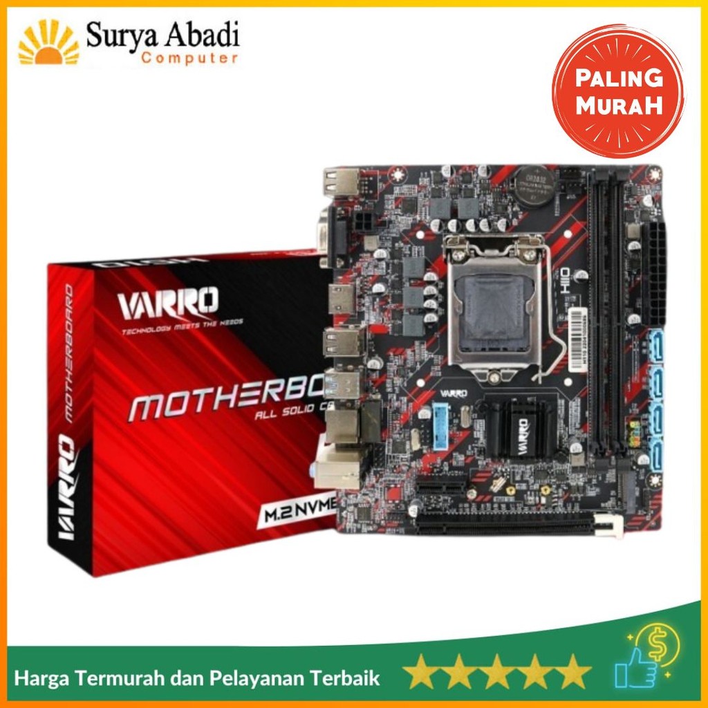 Jual Motherboard Varro H110 DDR4 NVMe Slot Intel LGA 1151 | Shopee ...