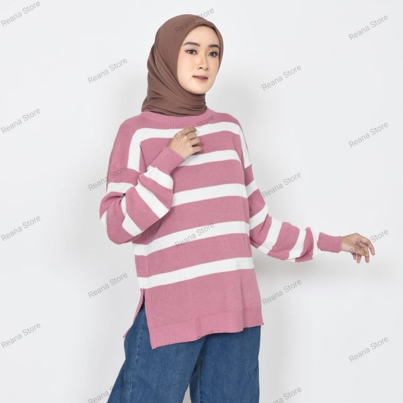 Jual Sweater Rajut Maudy/Baju Wanita Hijab/Sweater Terbaru | Shopee ...