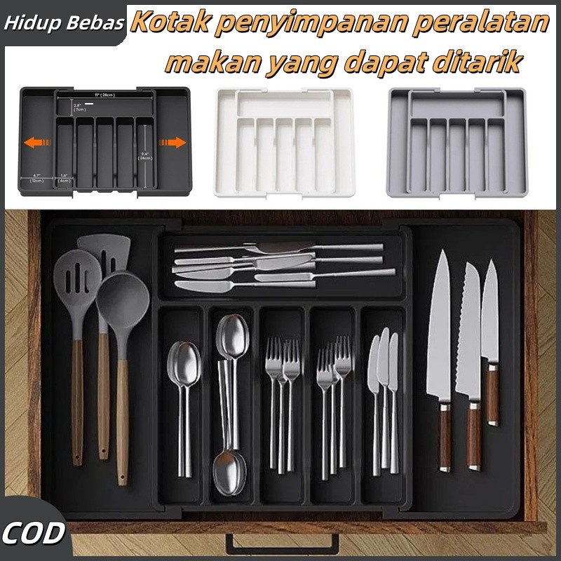 Jual Drawer Cutlery Utensil Organizer Laci Sendok Garpu Spatula Pisau ...