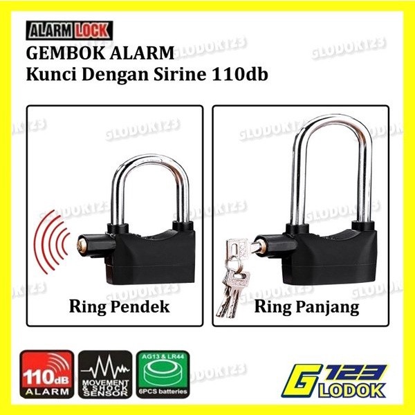 Jual Gembok Alarm Anti Maling Alarm lock Kunci Gembok Alarm | Shopee ...