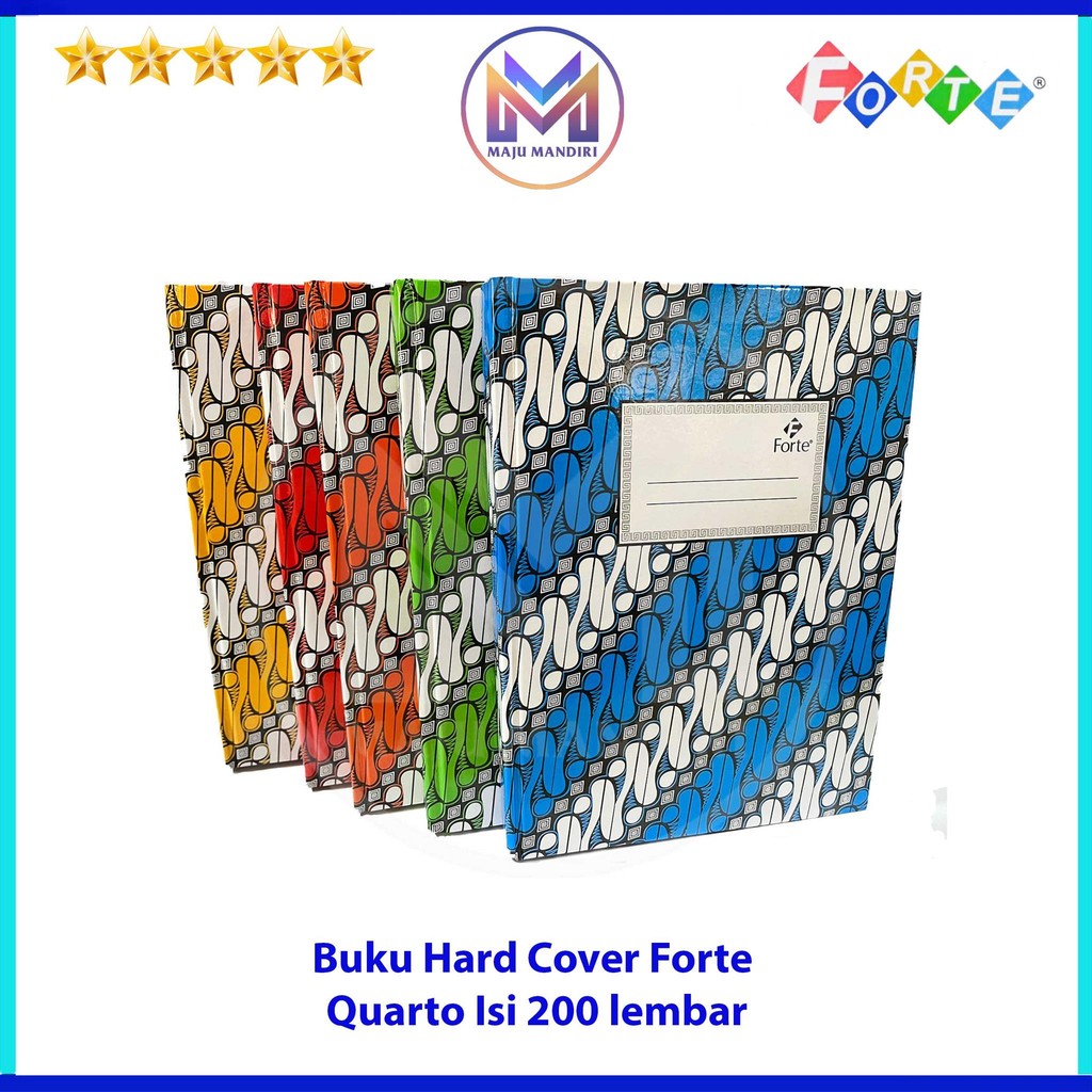 Jual Buku Hard Cover Forte Quarto Isi 200 lembar / Buku Catatan A5 ...