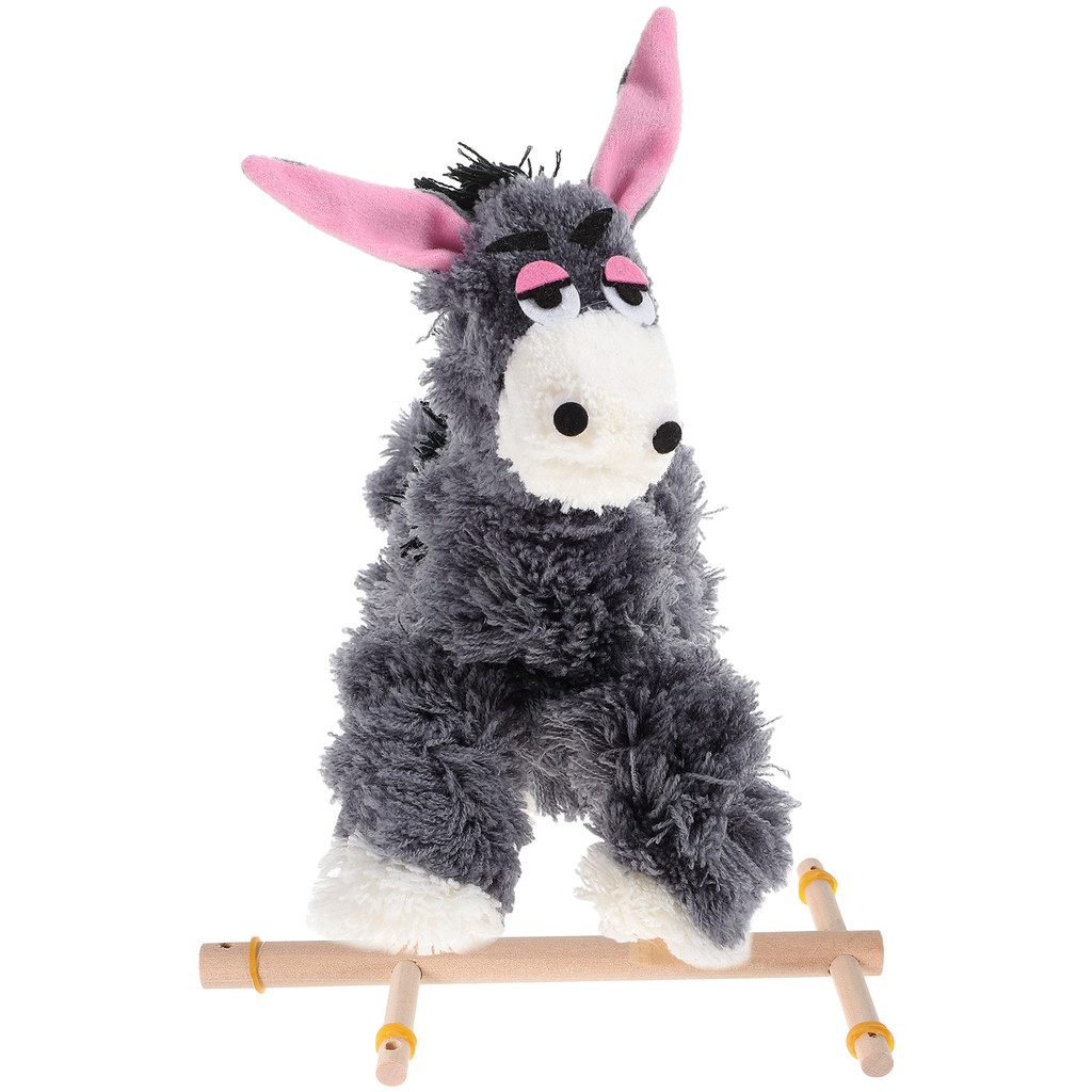 Jual Suite Puppet Donkey Marionette Parent-child Girls Toys Funny Plush ...