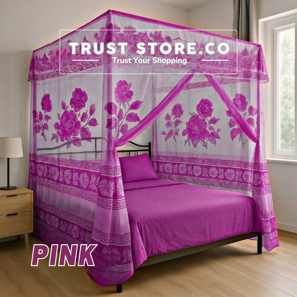 Jual KELAMBU TIDUR ANTI NYAMUK DAN SERANGGA MOTIF BUNGA RUMBAI KAIN SB ...
