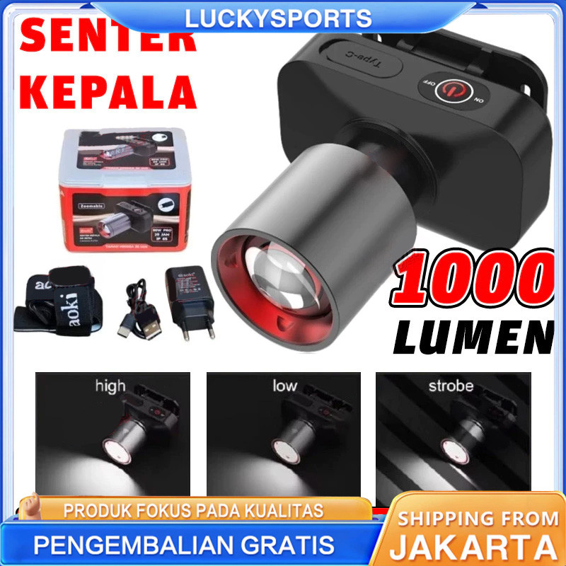 Jual Senter Kepala Cahaya Maksimal Plus RechargePro dengan USB-C, 60W ...