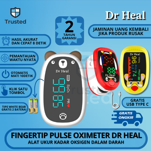 Jual Pulse Fingertip Oximeter Bayi Dan Anak SpO2 Kadar Darah Oksigen ...