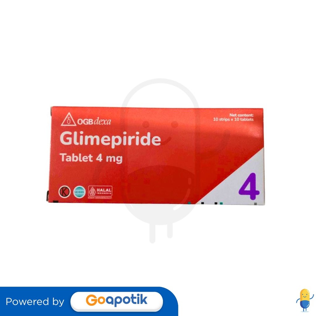 Jual Glimepiride Ogb Dexa Medica 4 Mg Box 100 Tablet / Diabetes ...