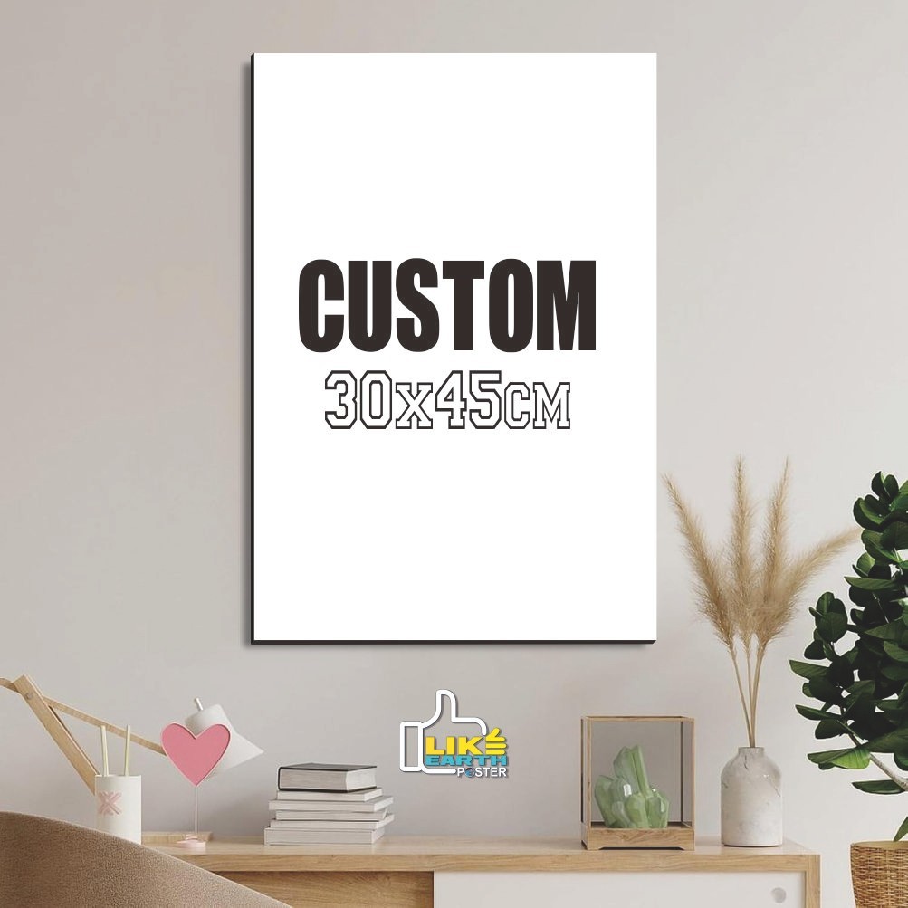 Jual hiasan dinding poster kayu custom ukuran besar A3+ A4 ukuran ...