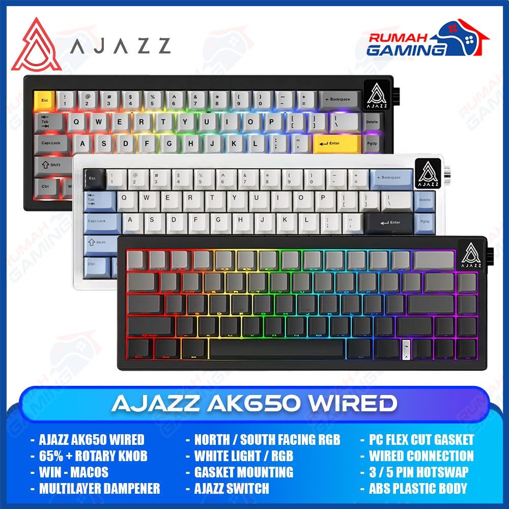 Jual AJAZZ AK650 - 65% Layout - Wired - RGB - Gasket Mount - Knob ...