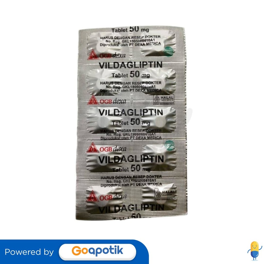Jual Vildagliptin Ogb Dexa Medica 50 Mg Strip 10 Tablet | Shopee Indonesia
