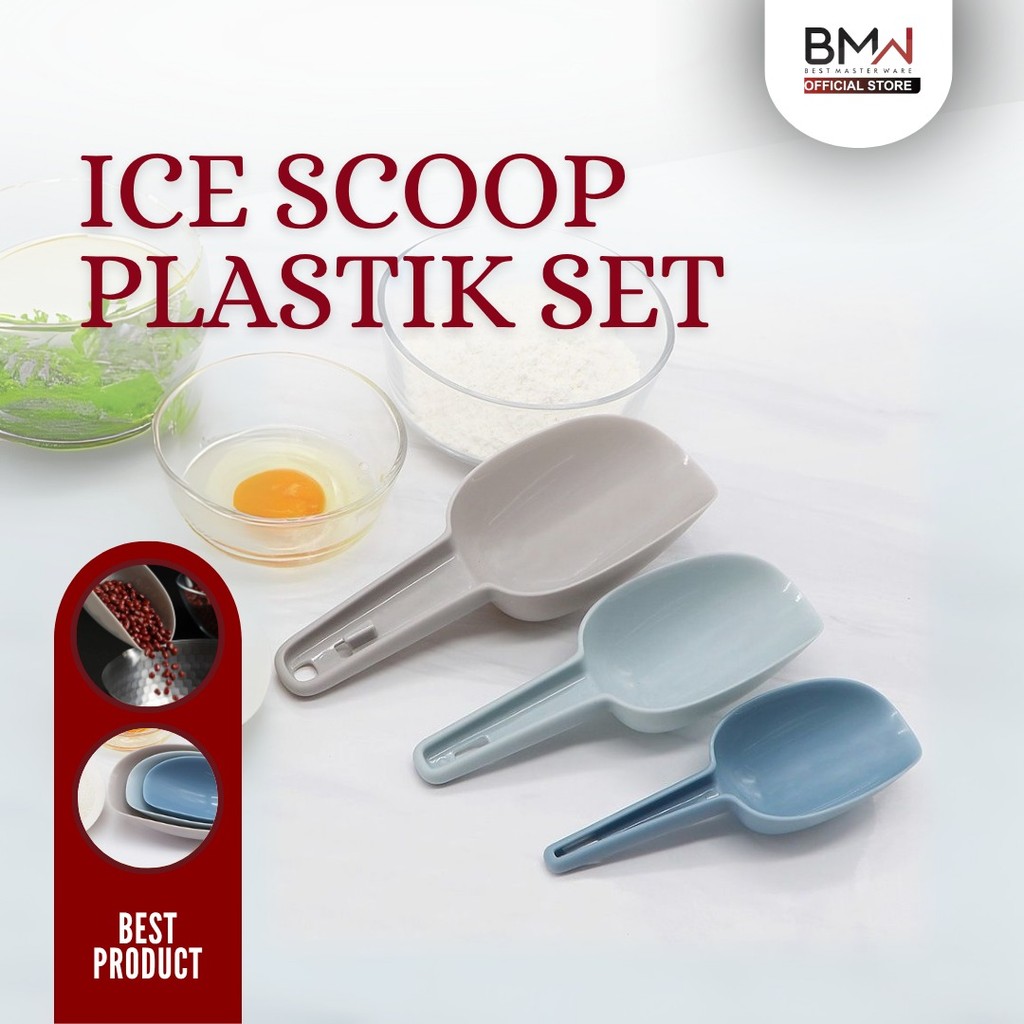 Jual BMW Kitchenware - Sendok Es Batu Serok Tepung 3 IN 1 Scoop Es Batu ...