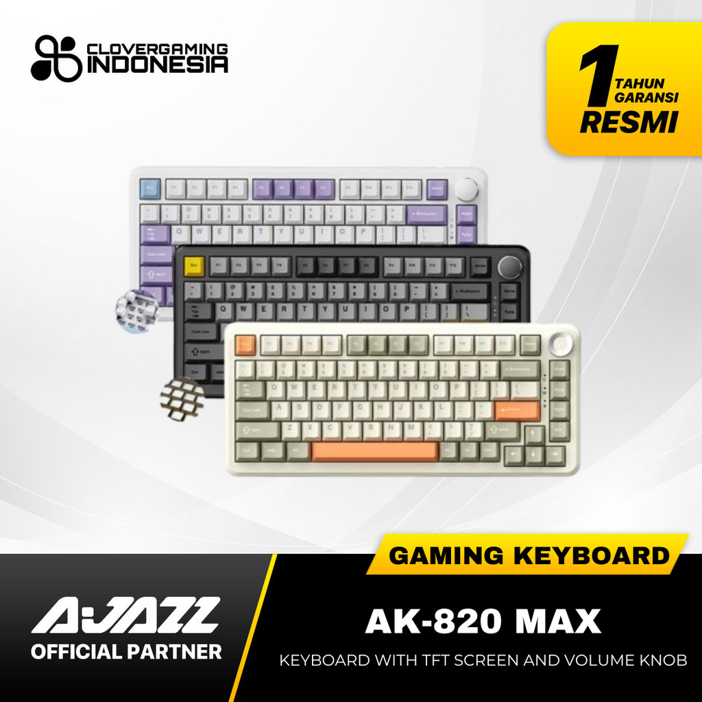 Jual Ajazz AK820 AK-820 Max Wireless Mechanical Gaming Keyboard RGB ...