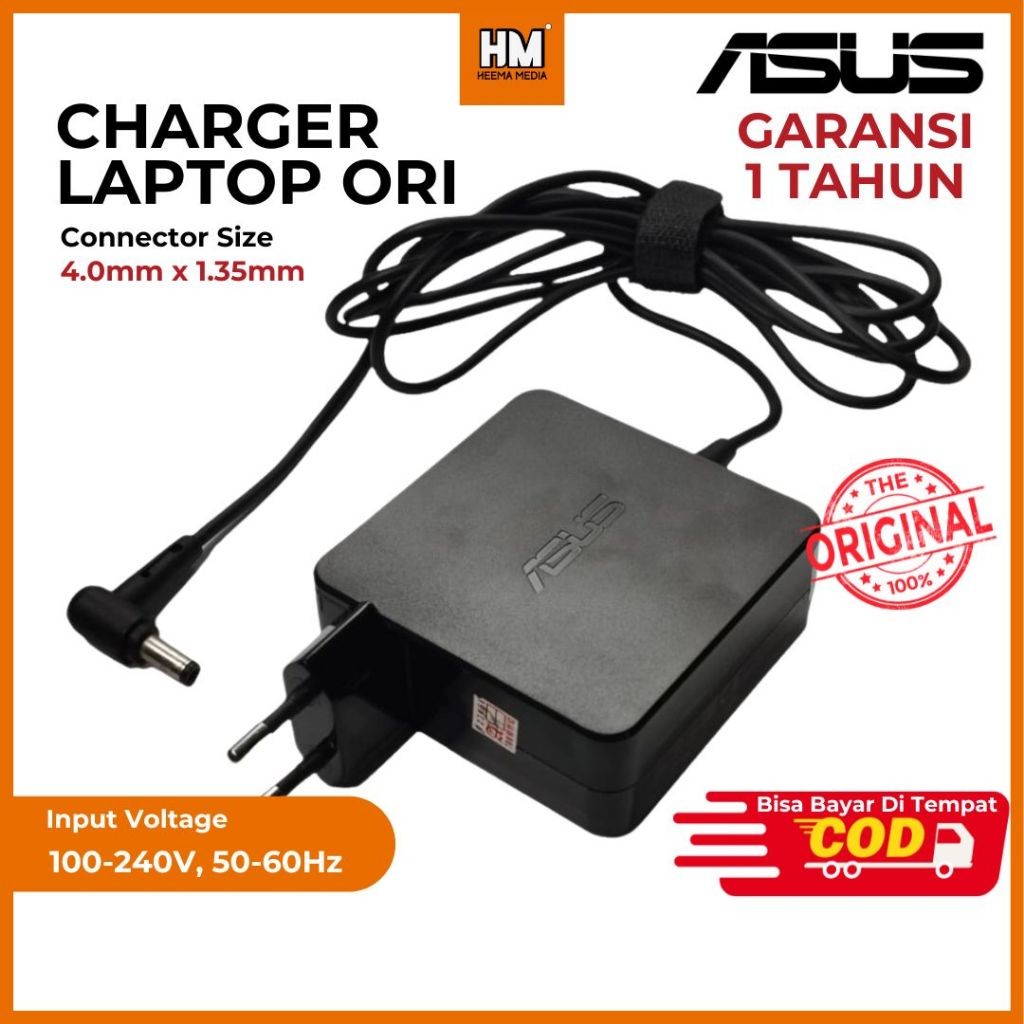 Jual ORI Adaptor Charger Laptop Asus VivoBook Zenbook Small Plug Pin ...