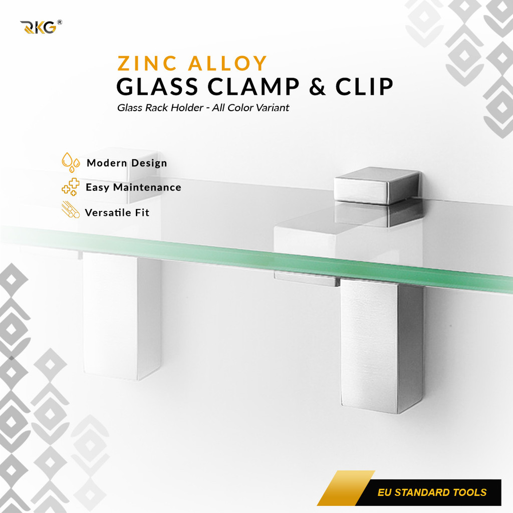 Jual Bracket Penjepit Kaca & Papan Kayu F Glass Clamp | Shopee Indonesia