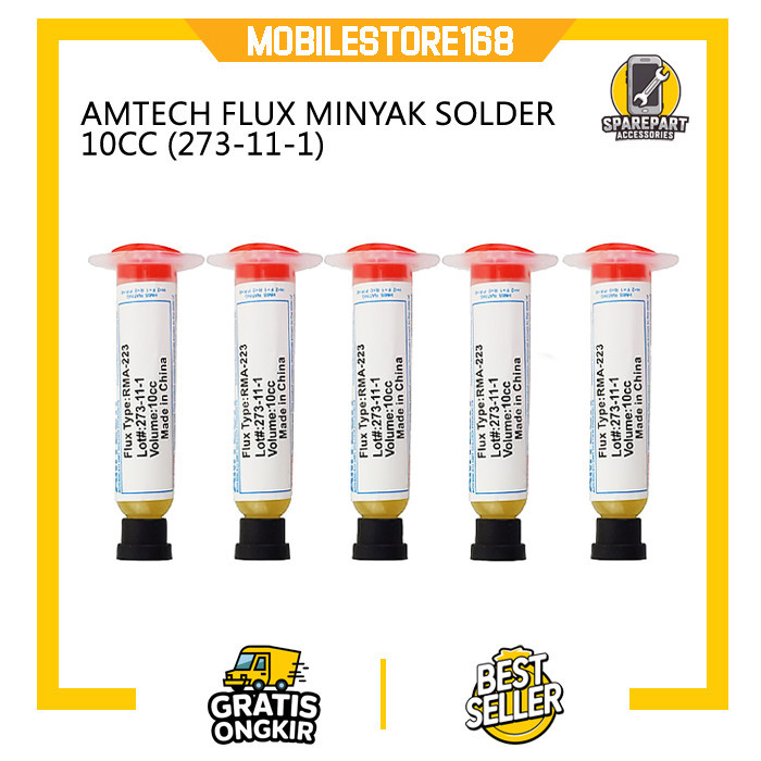 Jual FLUX AMTECH MINYAK SOLDER MODEL RMA-223 10CC ( 314 - 07 - 01 ) / RMA-223 ( 273 - 11 - 1 ...