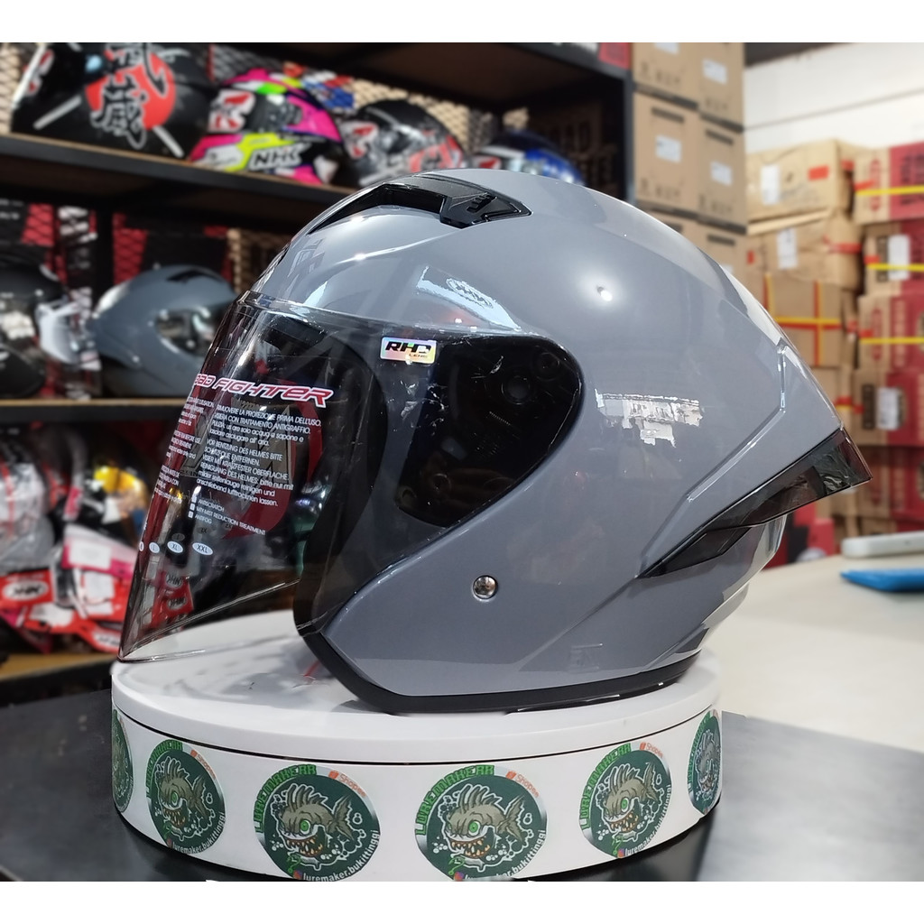 Jual HELM NHK N2 ELITE SOLID DIM GREY SINGLE VISOR RHD LENS | Shopee ...